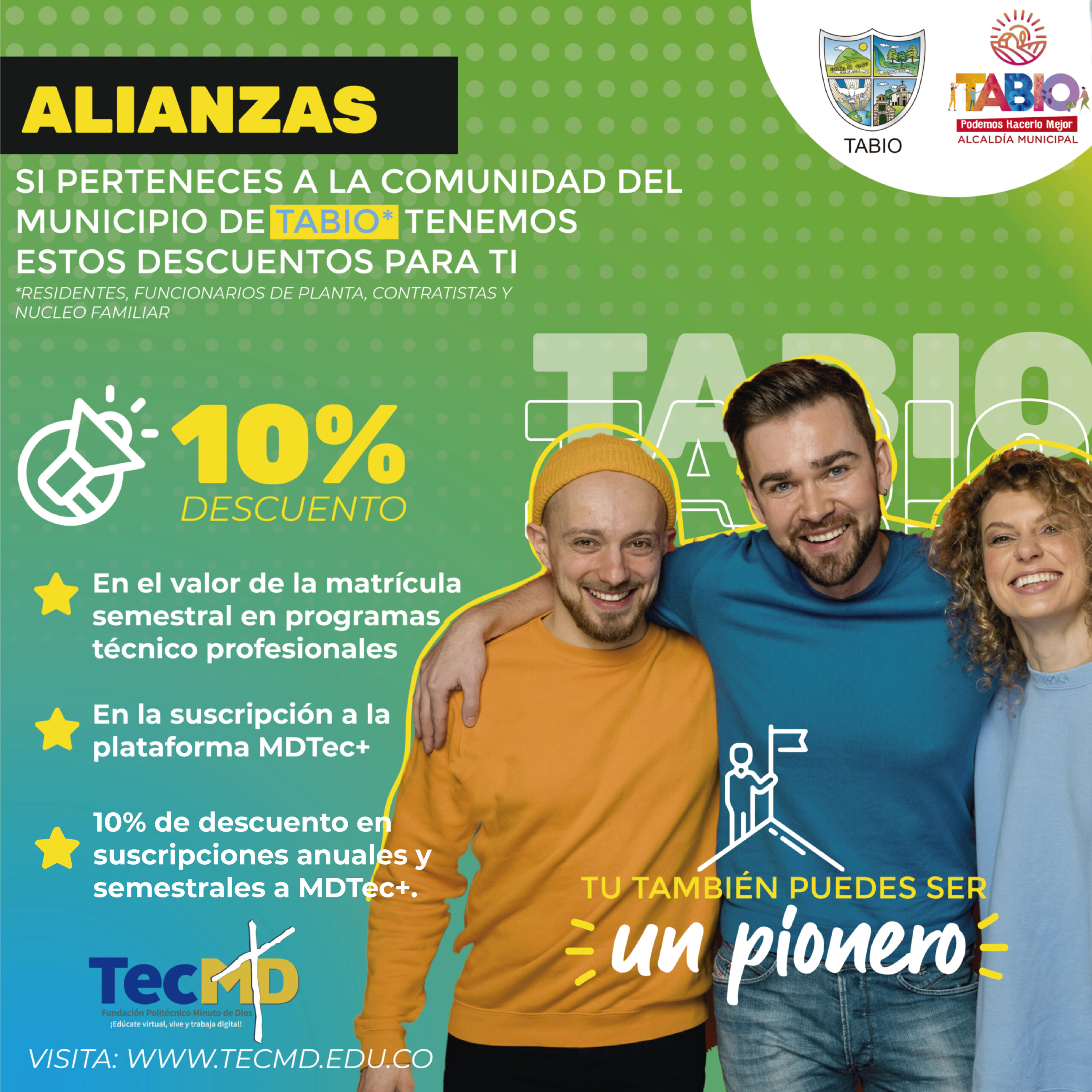 Convenio Municipio de Tabio | Fundación Politécnico Minuto de Dios | TecMD